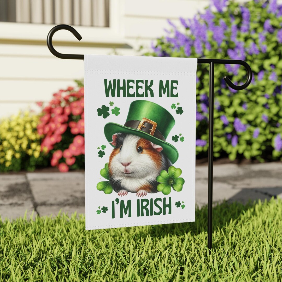 Guinea Pig St Patrick's Day Flag Wheek Me I'm Irish Guinea Pig Lover ...