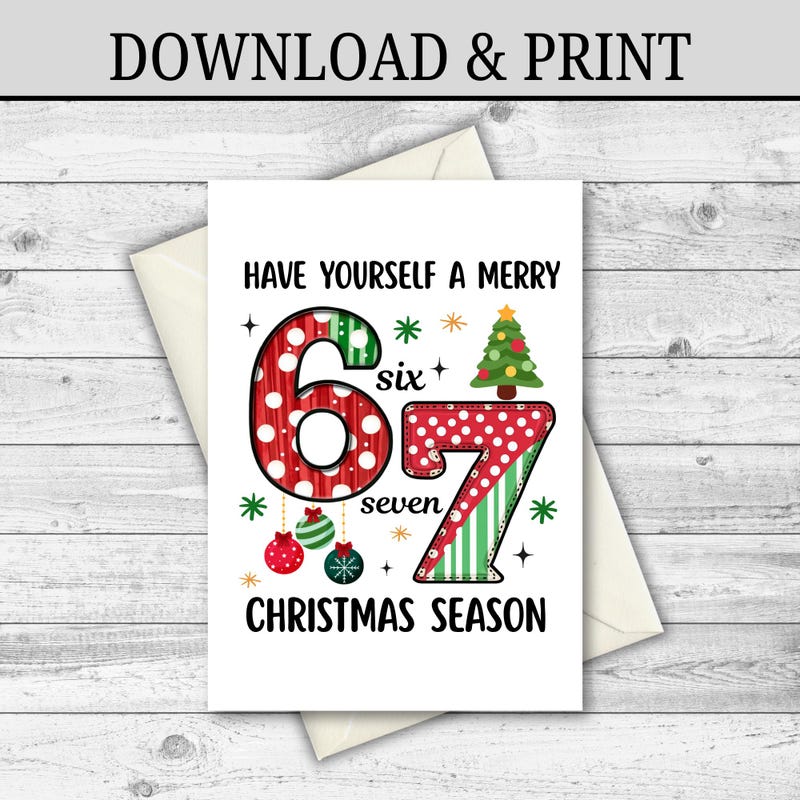 67 Christmas Card - Etsy UK