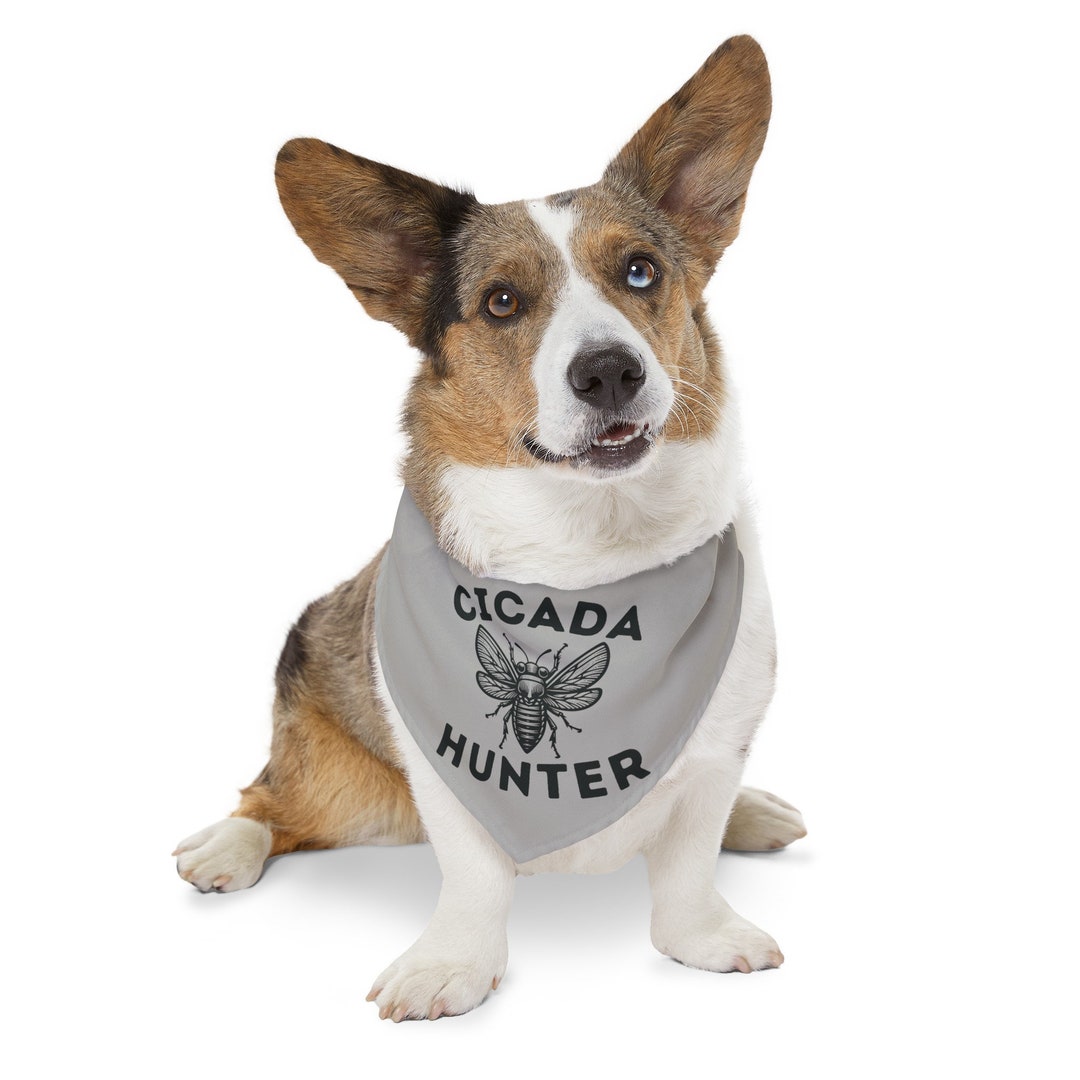 Cicada Hunter Dog Bandana, Cicadas 2025, Insects Dog Bandana, Nature ...