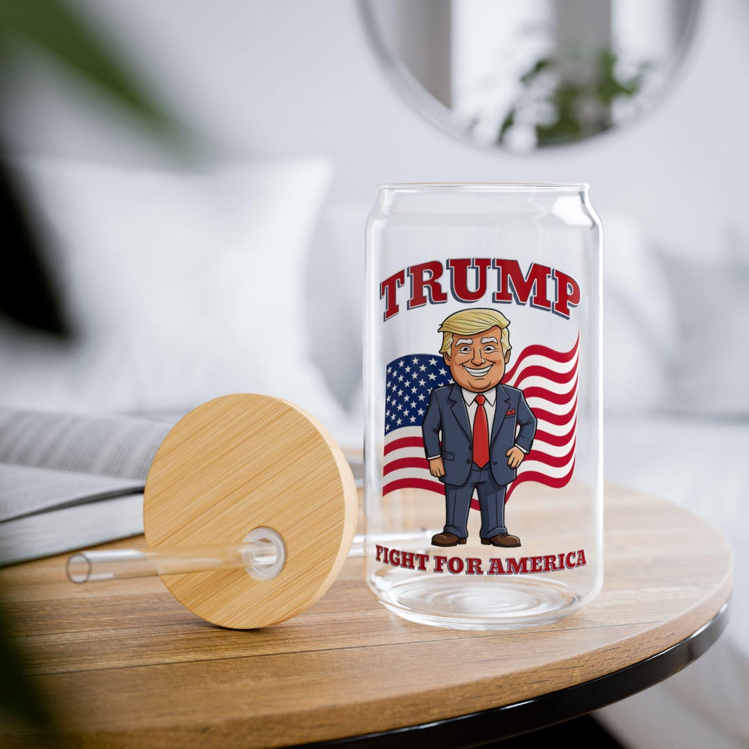 Trump Glass Sipper Cup 16oz Trump Girl Maga Mug Republican Gifts Trump ...