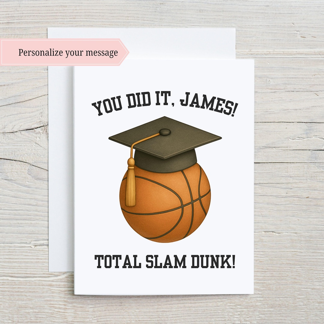 Basketball Graduation Card, Graduation Card, Sports Graduation Card ...