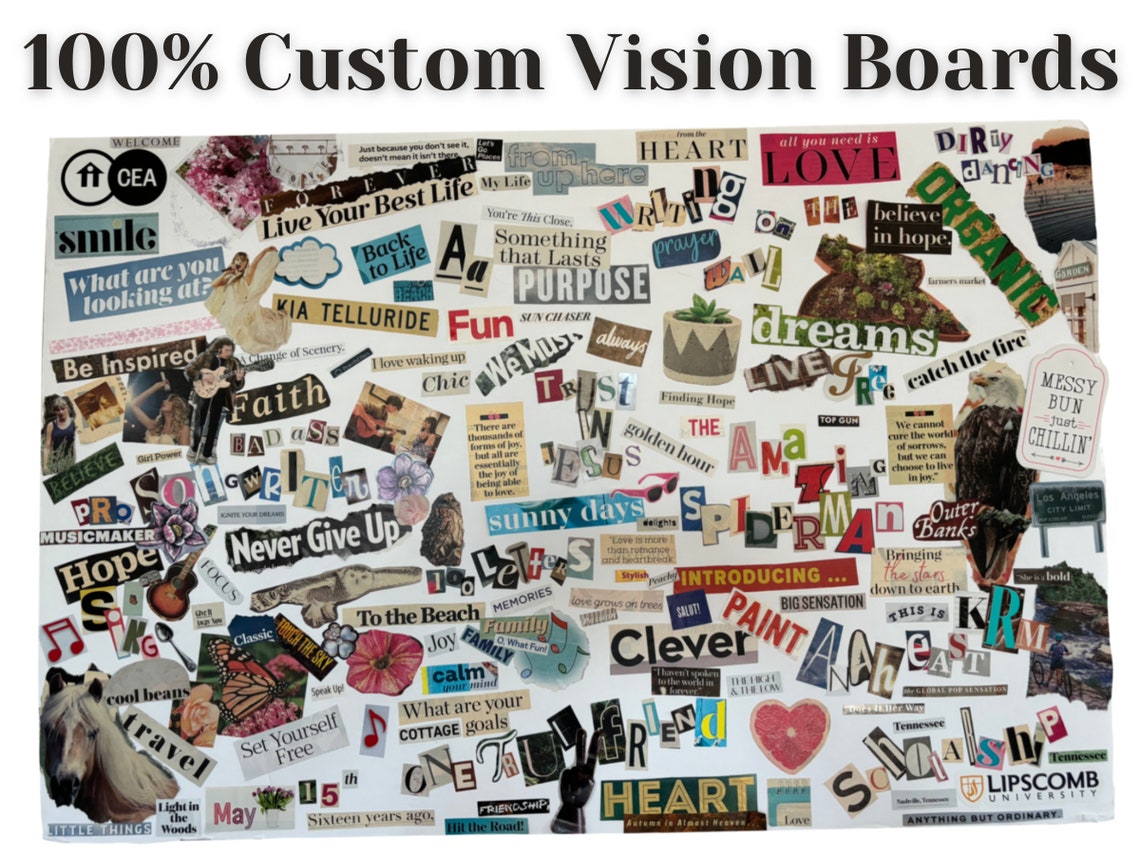 100% Custom Handmade Vision Boards - Etsy