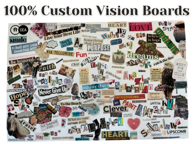 100% Custom Handmade Vision Boards - Etsy