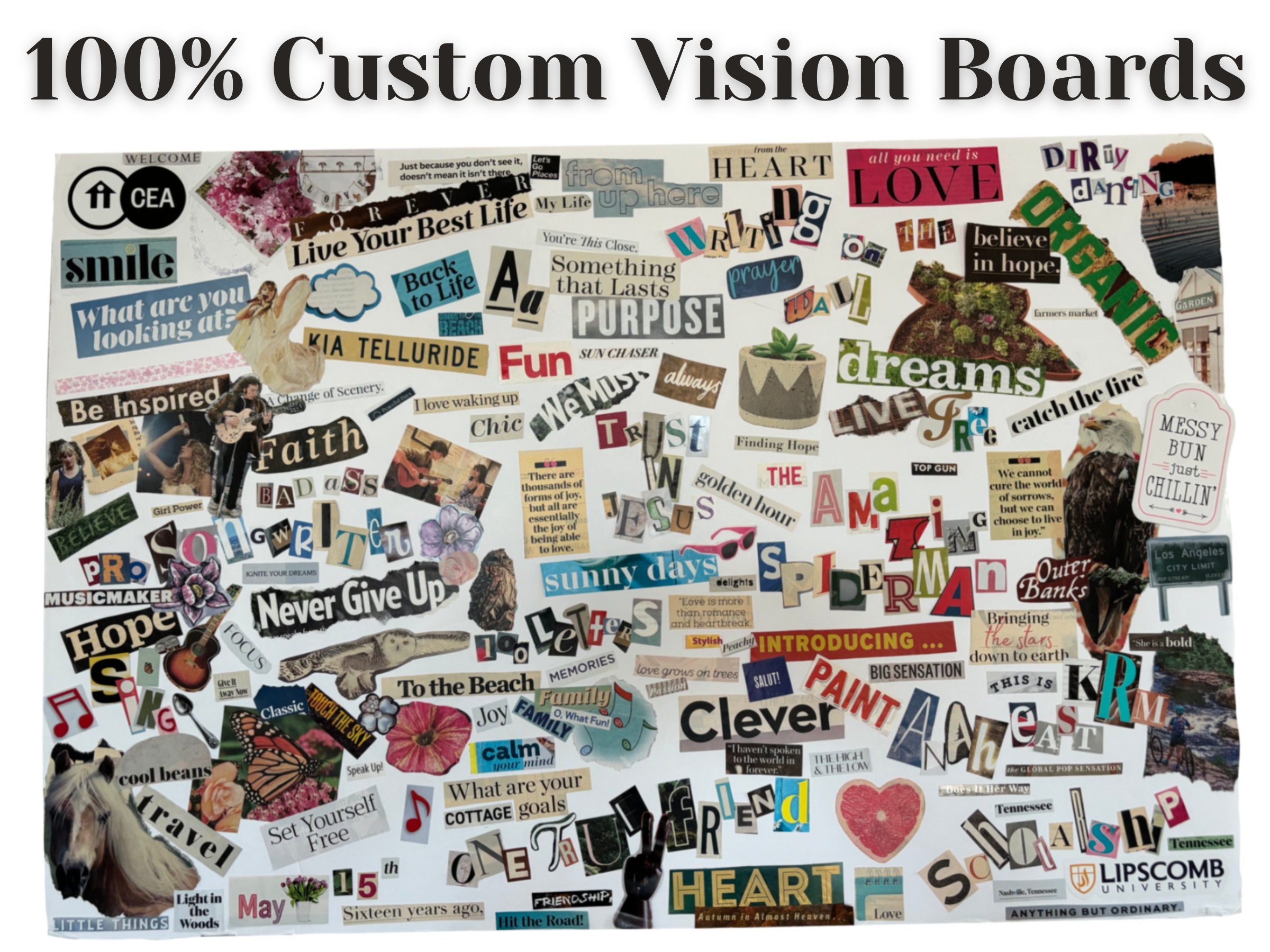 100% Custom Handmade Vision Boards - Etsy