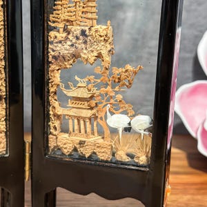 Vintage Japanese Cork Diorama Handcrafted Sculpture Wood Carving ...