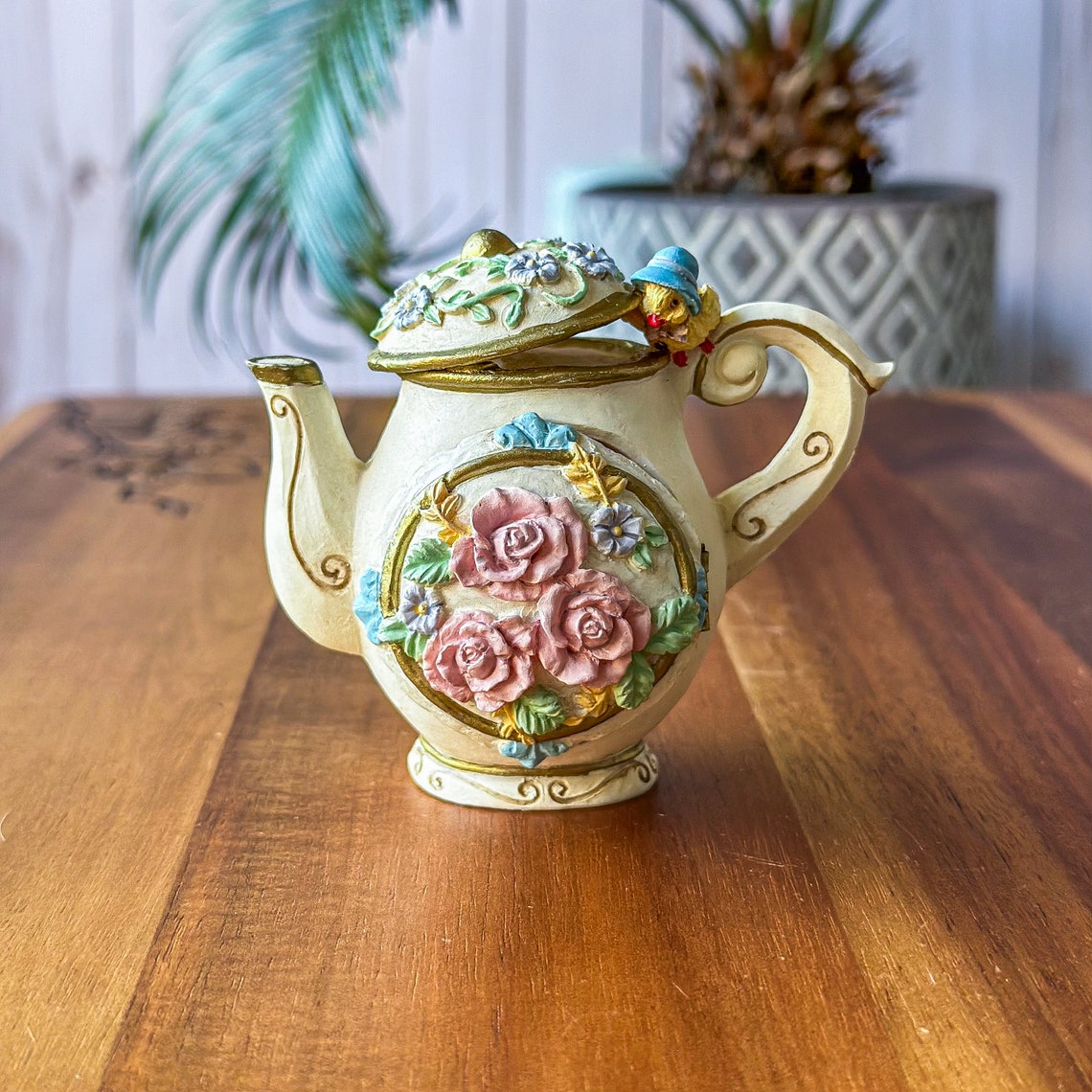 Vintage Easter Bunnies Peek-a-boo Miniature Tea Pot Figurine by Midwest ...