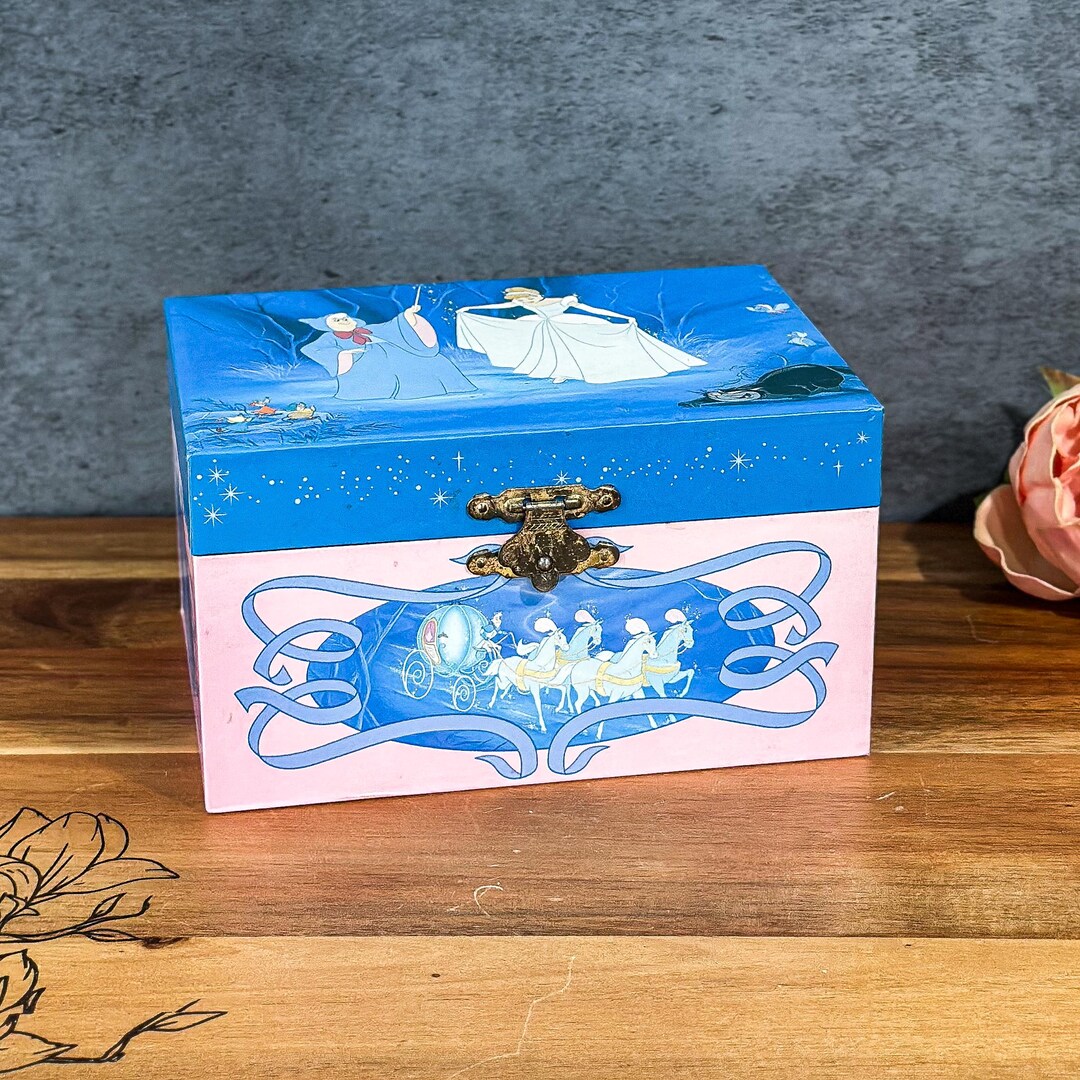 Vintage Disneyland Cinderella Music Jewelry Box Disney Princess ...