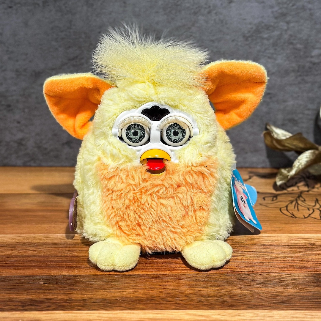 Vintage Furby Sunny Yellow 1999 Working Plush Animal Rare Furby Toy ...