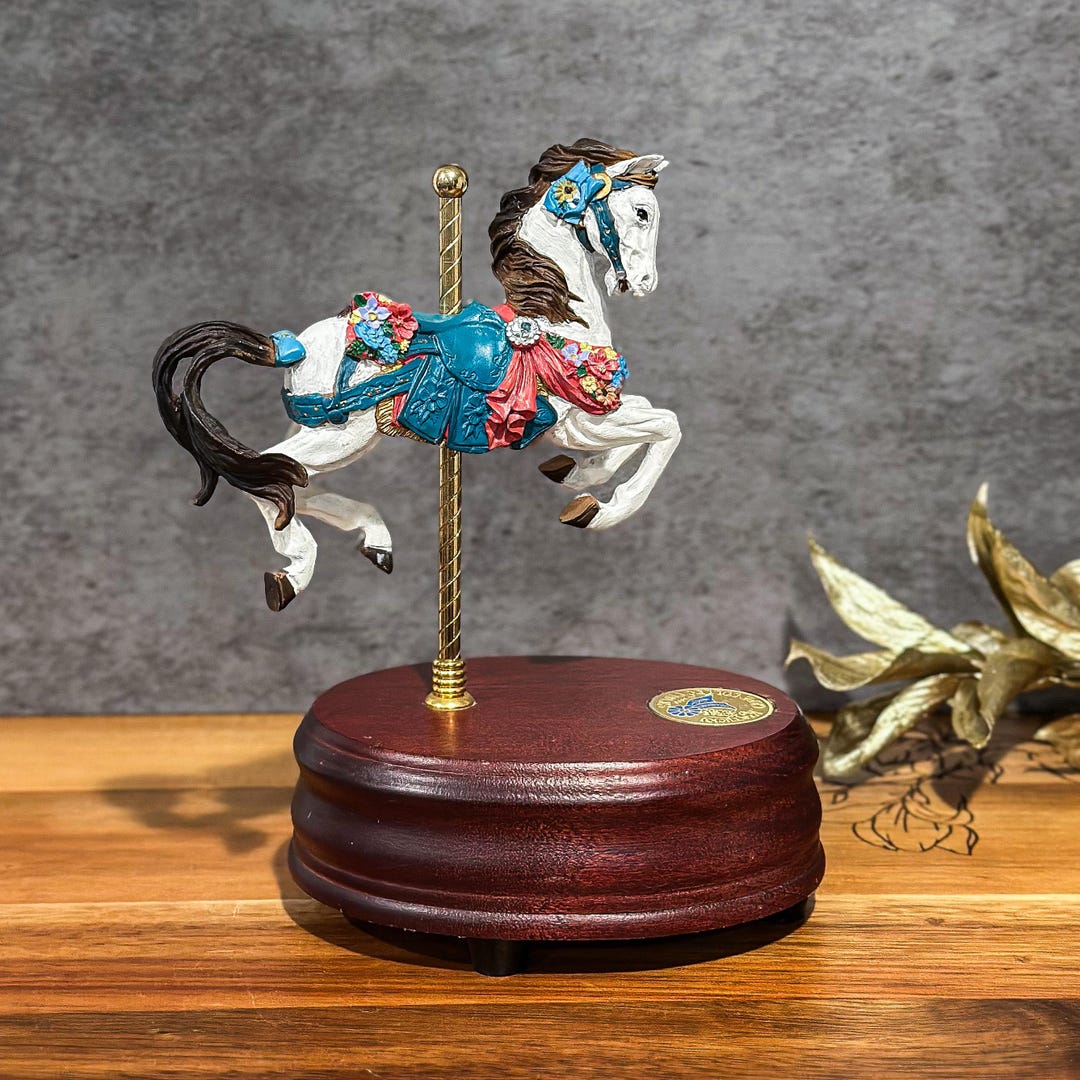 Vintage Music Box Horse Carousel Decorative Musical Box Nostalgic ...