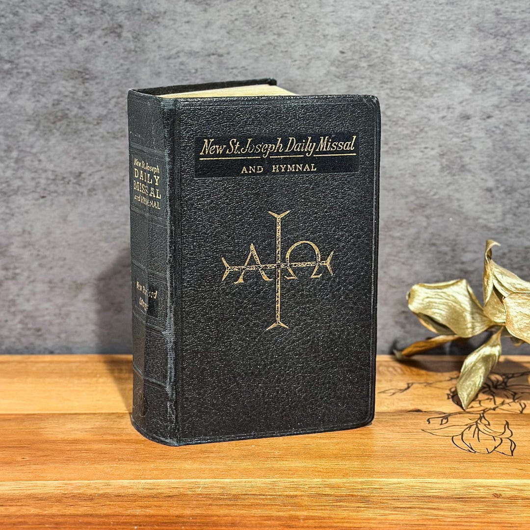 Vintage Saint Joseph Daily Missal 1966 Leather Bound Catholic Latin ...