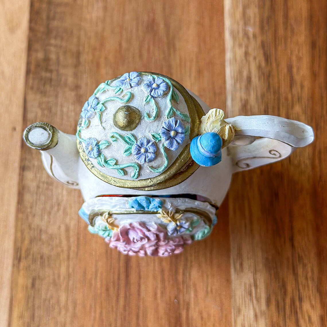 Vintage Easter Bunnies Peek-a-boo Miniature Tea Pot Figurine by Midwest ...