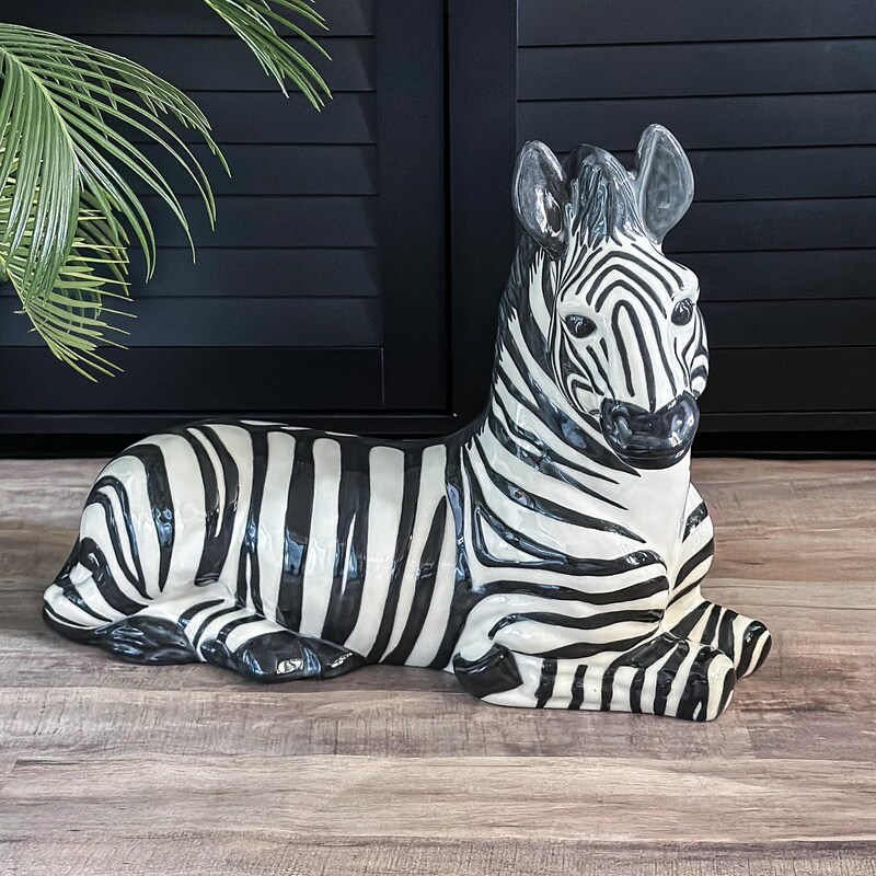 Ceramic Zebra Figurine - Etsy
