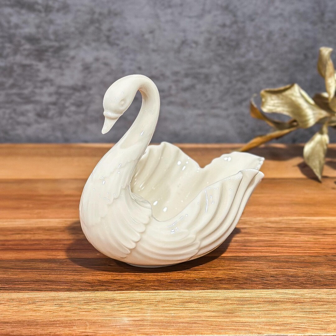 Vintage Lenox Ivory Swan Ring/trinket Dish Small Vintage Swan Ring Dish ...