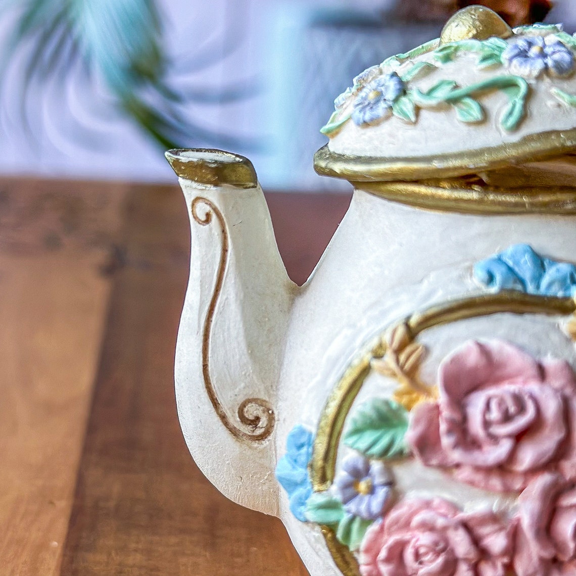 Vintage Easter Bunnies Peek-a-boo Miniature Tea Pot Figurine by Midwest ...