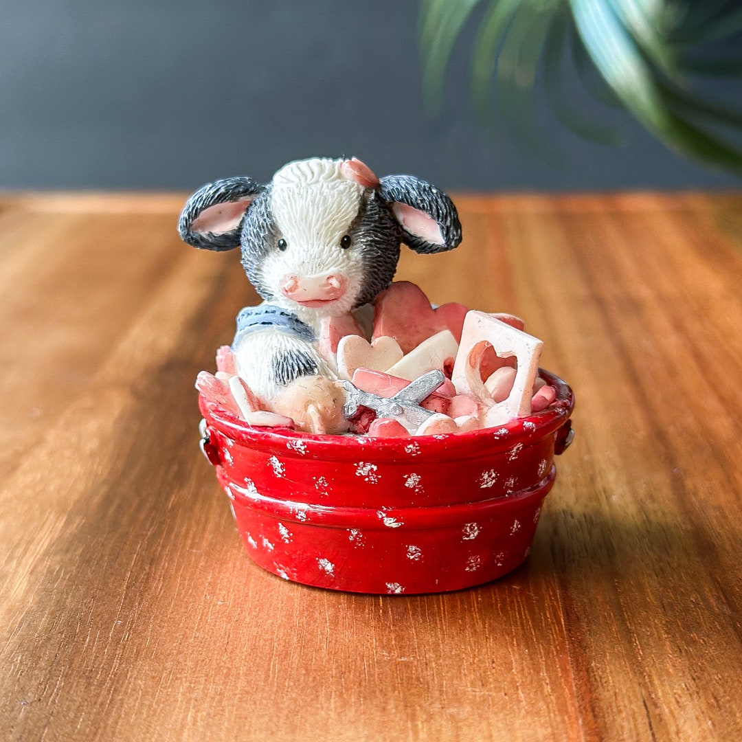 Vintage Mary's Moo Moos Figurine 'i'm in Love With Moo' 1994 - Etsy
