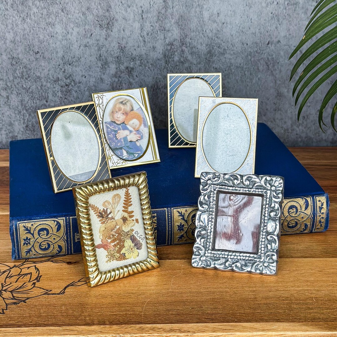 Set of 6 Vintage Mini Frames Antique Design Picture Frames Mid-century ...