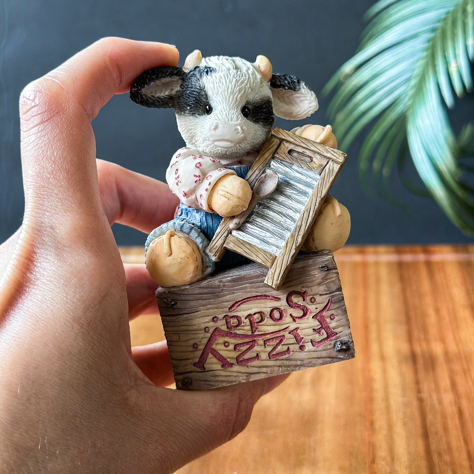 Vintage Mary's Moo Moos Figurine 'we Make Beautiful Mooosic Together ...