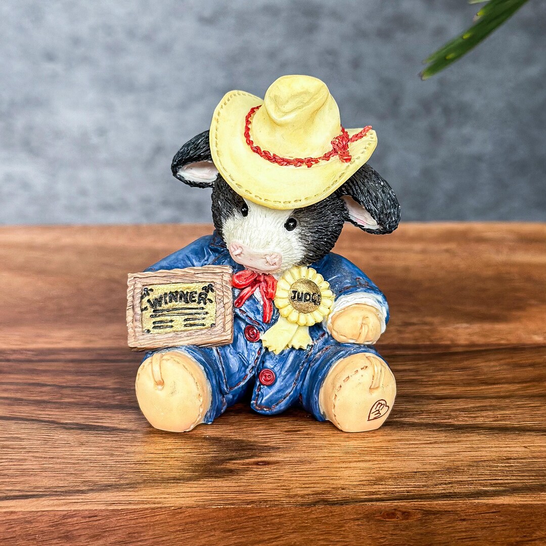 Vintage Mary's Moo Moos Figurine - 'prime Choice' - 1994 - Etsy