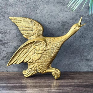 Vintage Solid Brass Flying Ducks Wall Decor Vintage Brass Bird Wall ...