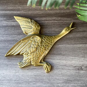 Vintage Solid Brass Flying Ducks Wall Decor Vintage Brass Bird Wall ...