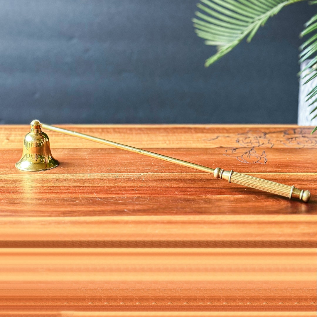 Vintage Brass Candle Flame Snuffer Bell Shaped Wick Extinguisher - Etsy