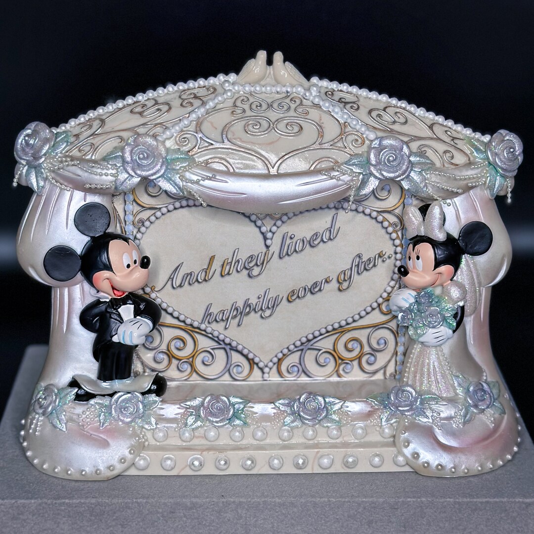 Vintage Rare Mickey and Minnie Mouse Wedding Picture Frame: Whimsical ...