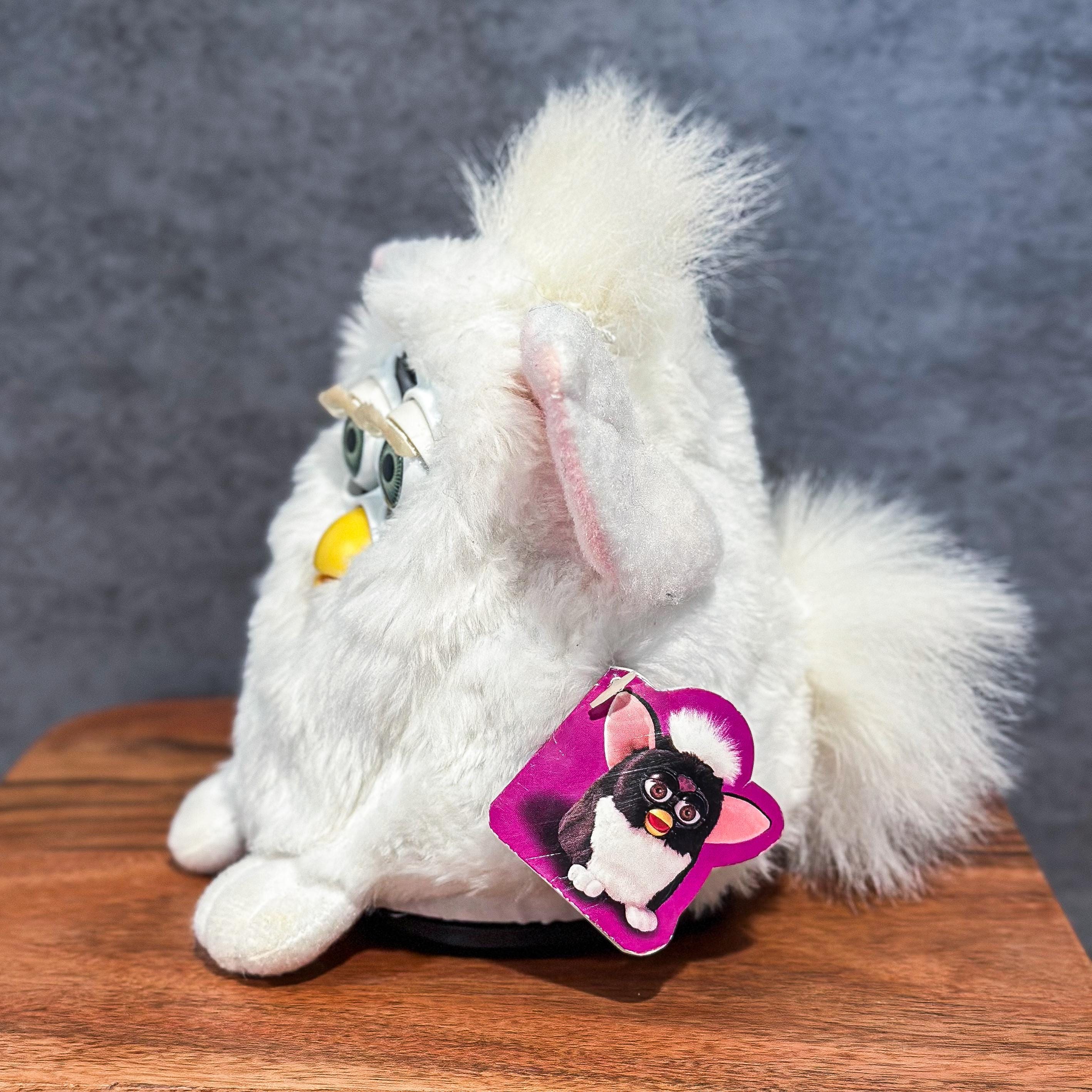White Furby 1998 Snowball WORKING With Blue Eyes Plush Animal Rare ...