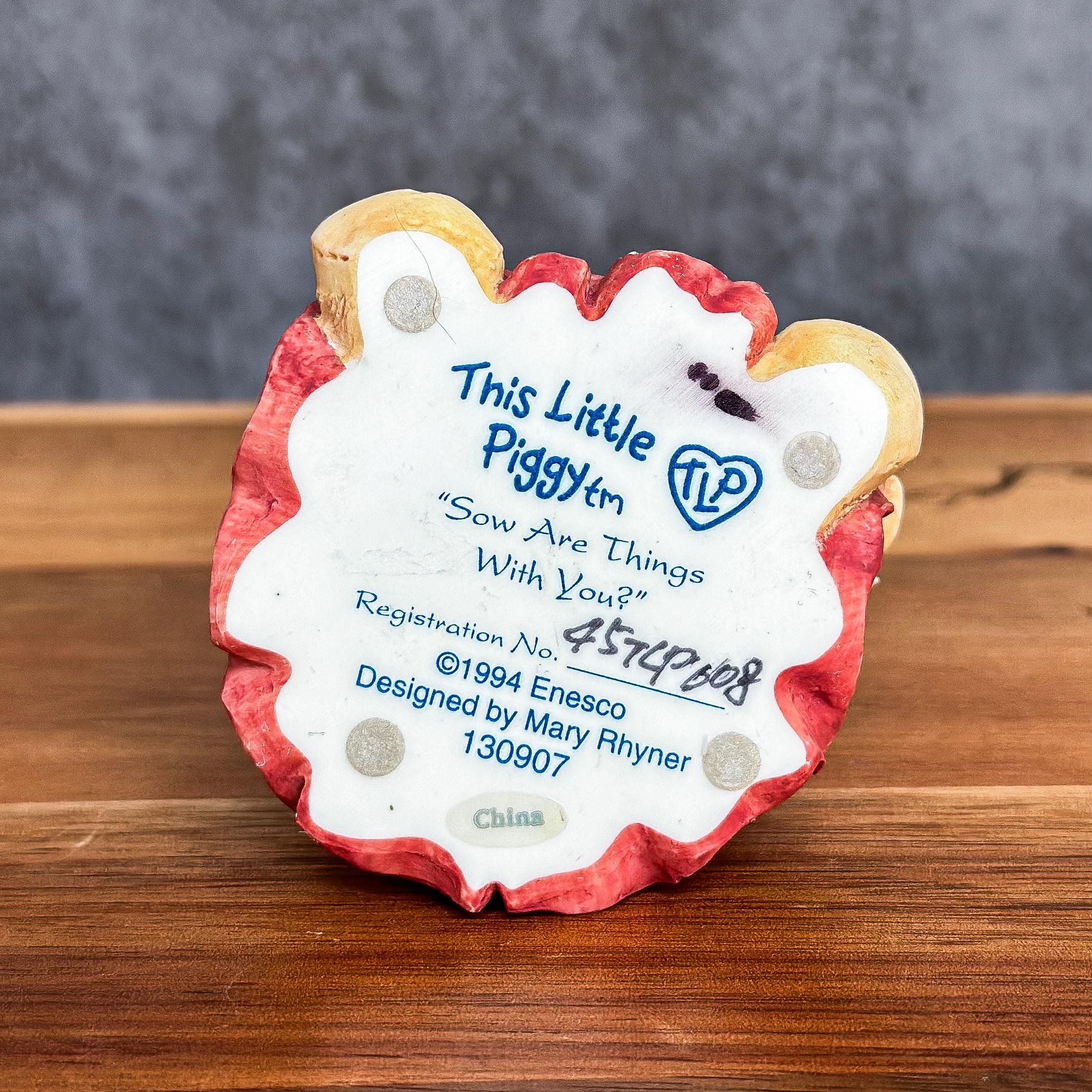 Vintage This Little Piggy Figurine 'sow Are Things With You ' 1994 - Etsy
