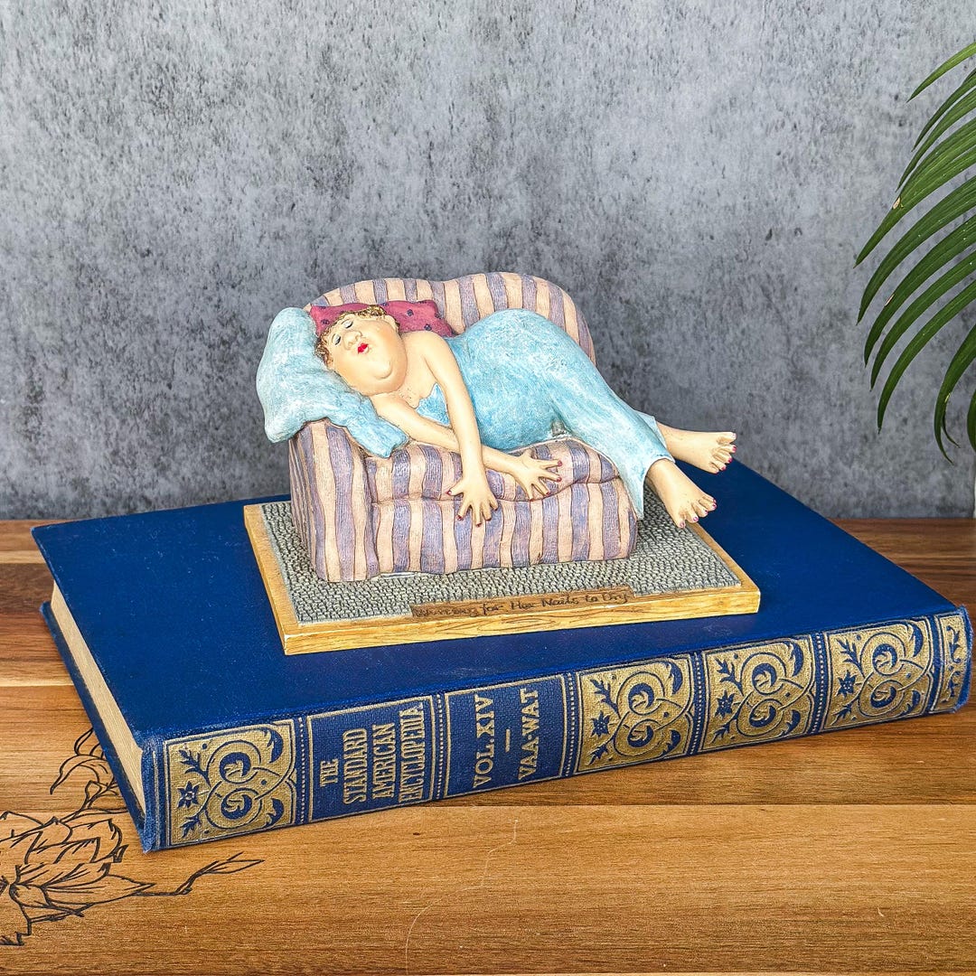 Vintage Erica Oller Figurine Waiting for Her Nails to Dry the Real ...