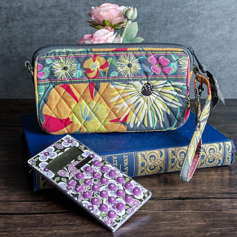 Y2K Vera Bradley Quilted Wristlet Wallet & Calculator Set - Etsy