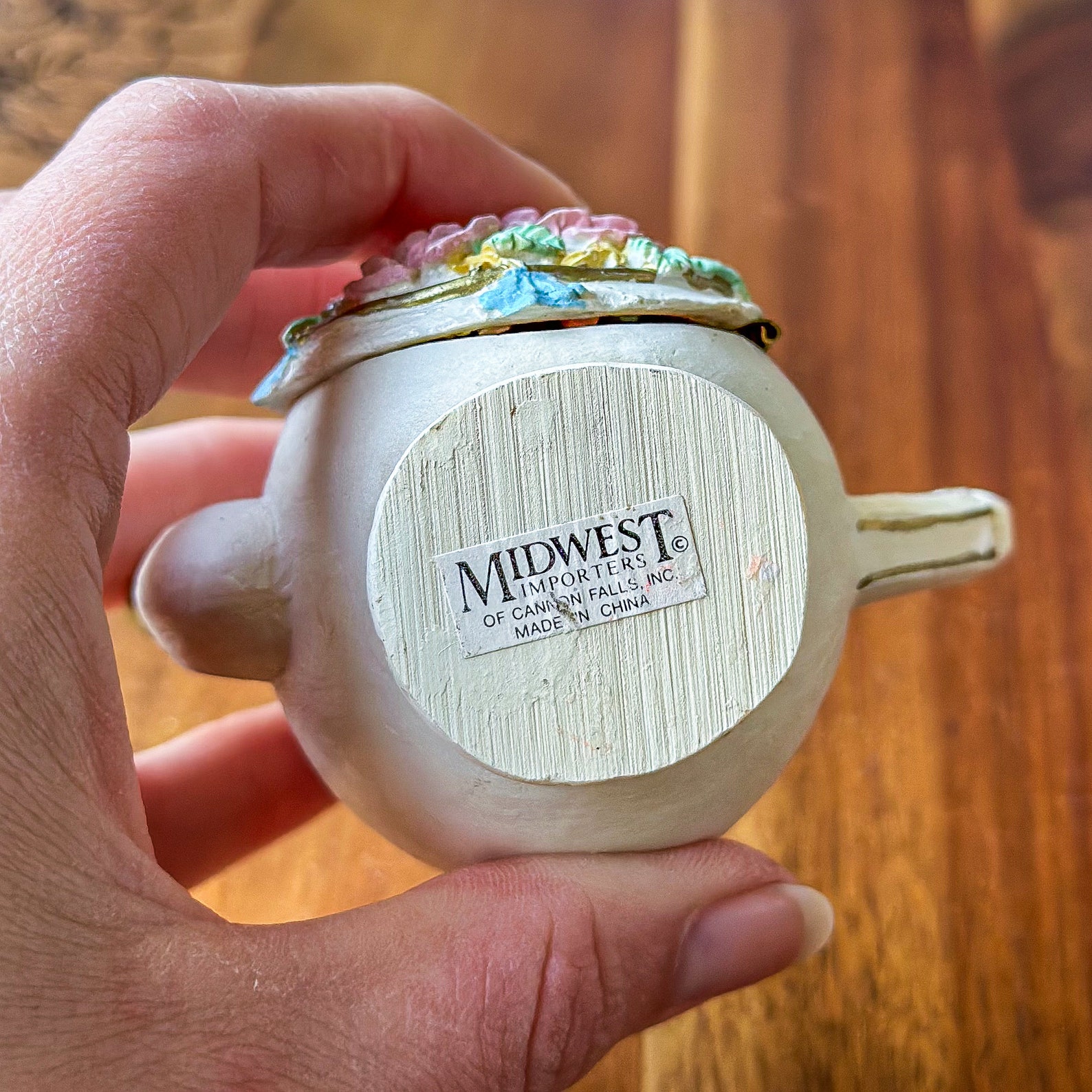 Vintage Easter Bunnies Peek-a-boo Miniature Tea Pot Figurine by Midwest ...