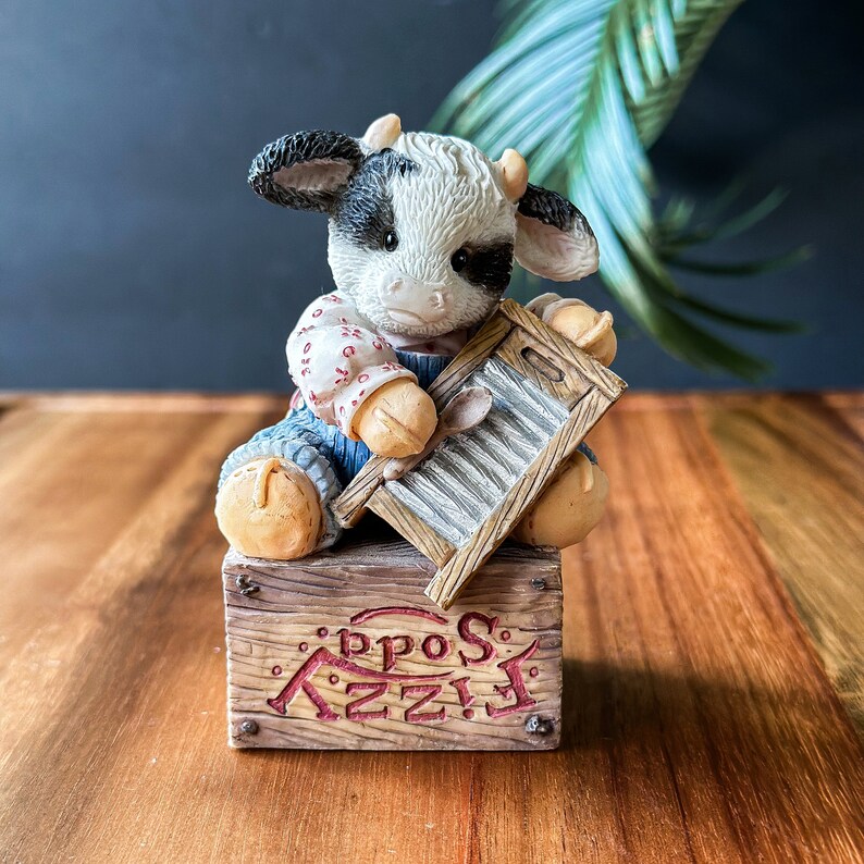 Vintage Mary's Moo Moos Figurine 'we Make Beautiful Mooosic Together ...