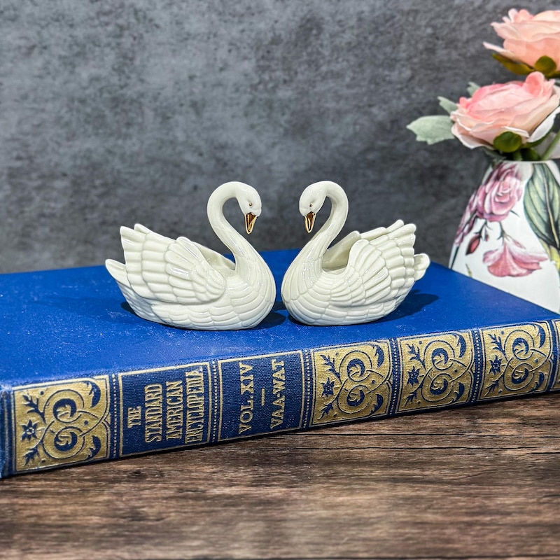Vintage Swan Card Holder - Etsy