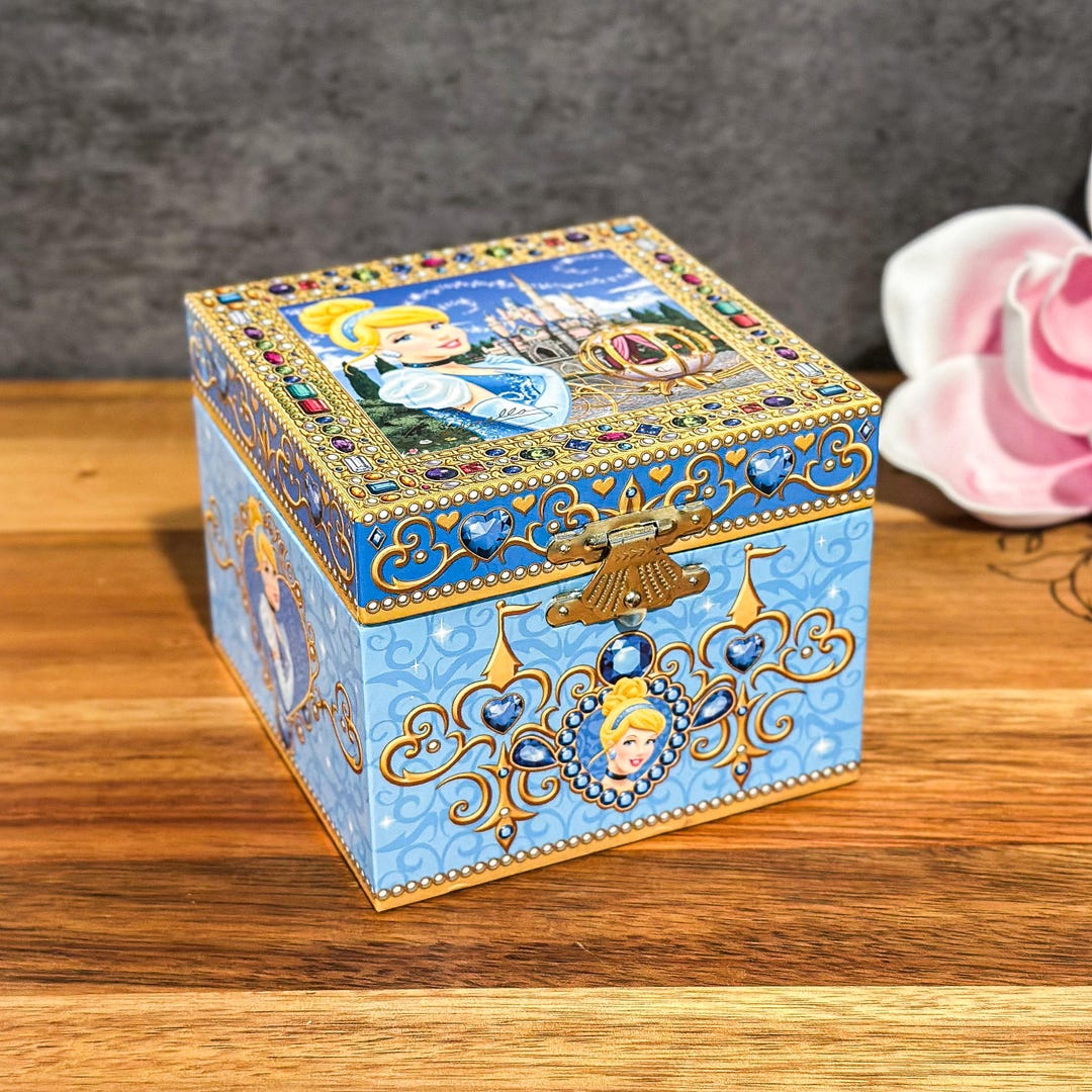 Vintage Disneyland Cinderella Music Jewelry Box Disney Princess ...