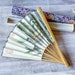 Vintage Hand Painted Japanese Bamboo Fan With Calligraphy With Box ...