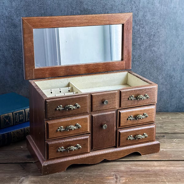 Vtg Travel Jewelry Box - Etsy