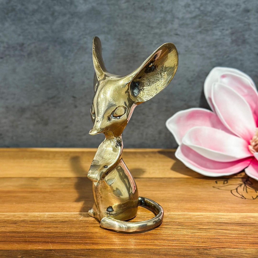 Vintage Mid Century Solid Brass Mouse Figurine: Home Decor - Etsy