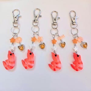 Shrimp Clip on Keychain | Phone Charm, Fish, Keychain, Charm ...