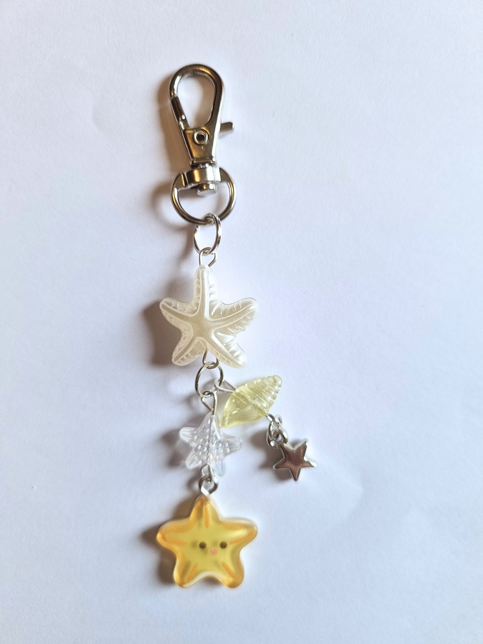 Starfish Clip on Keychain | Phone Charm, Smiley, Keychain, Handmade ...
