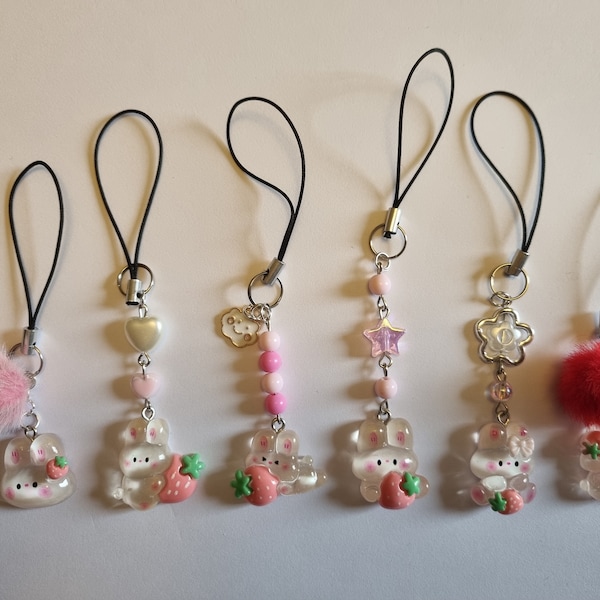 Rabbit Phone Charm - Etsy