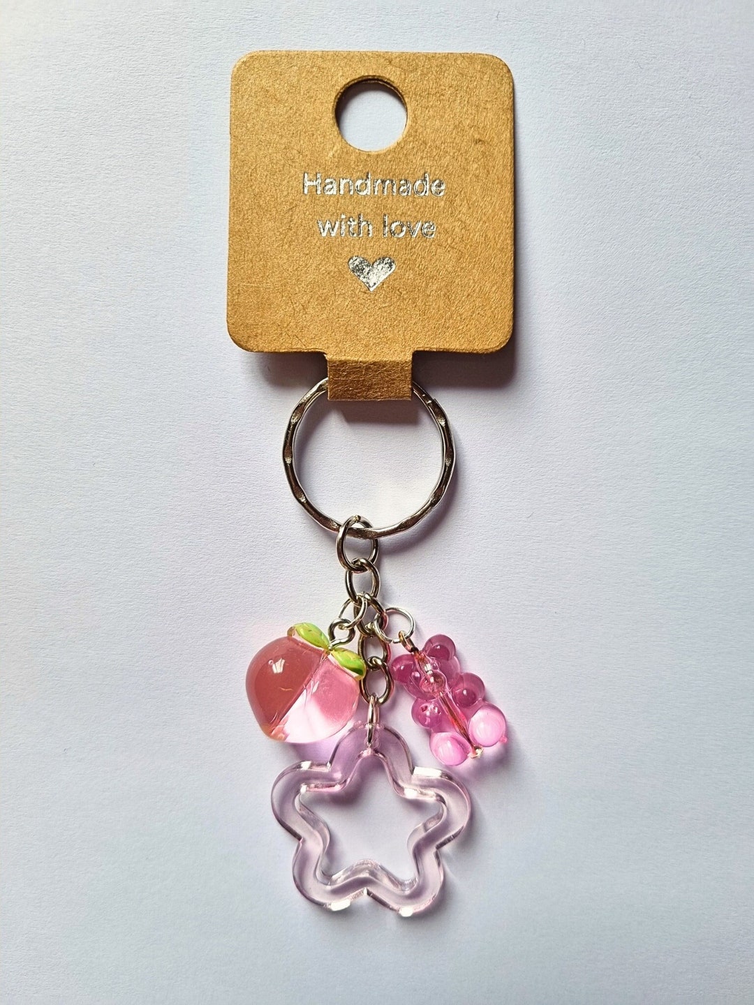 Handmade Peach Candy Keychain | Sweets, Peaches, Star, Jelly Sweets ...