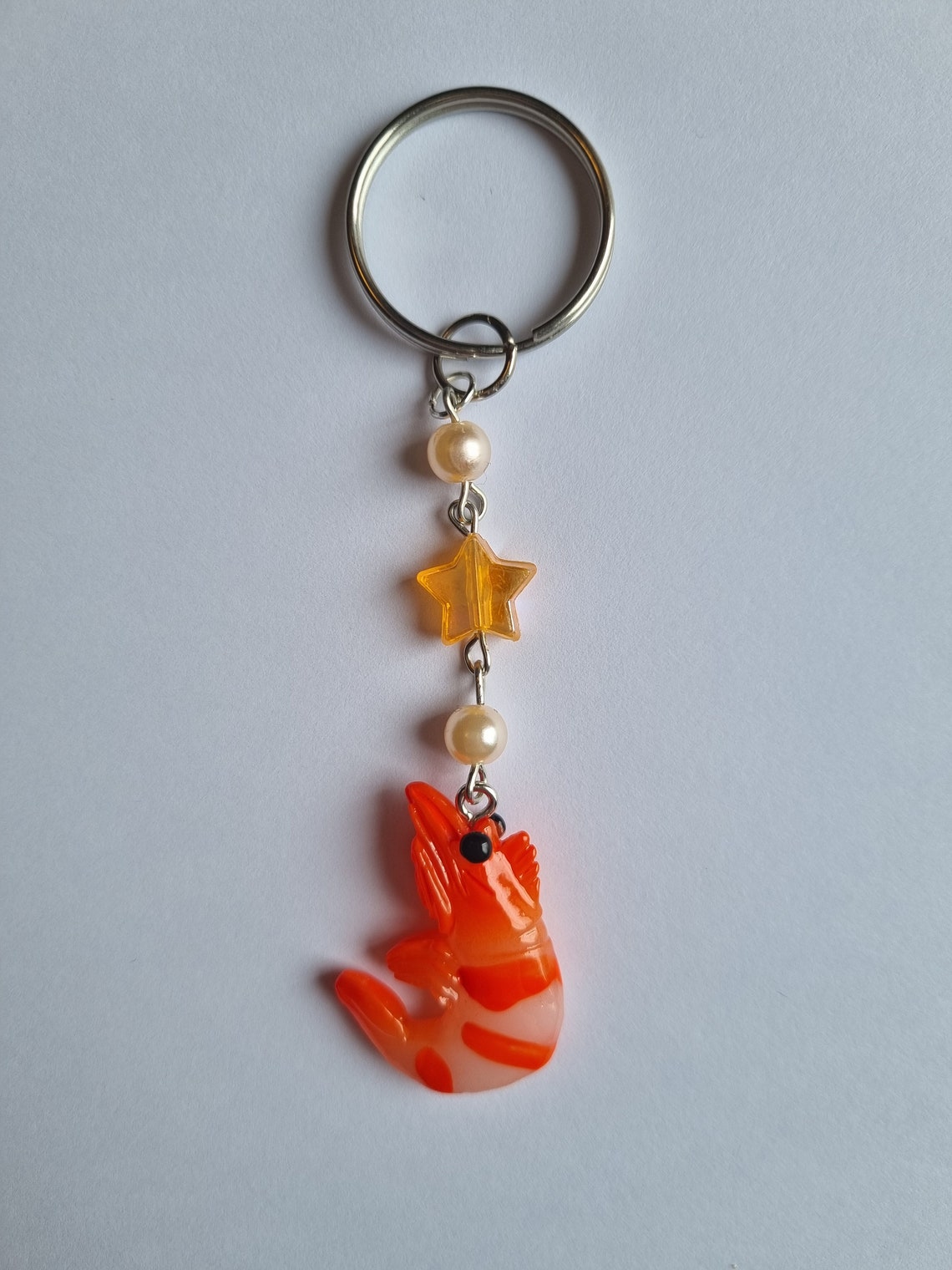 Shrimp Keychain Shark Tale, Funny, Fish, Keychain, Charm, Crustacean ...