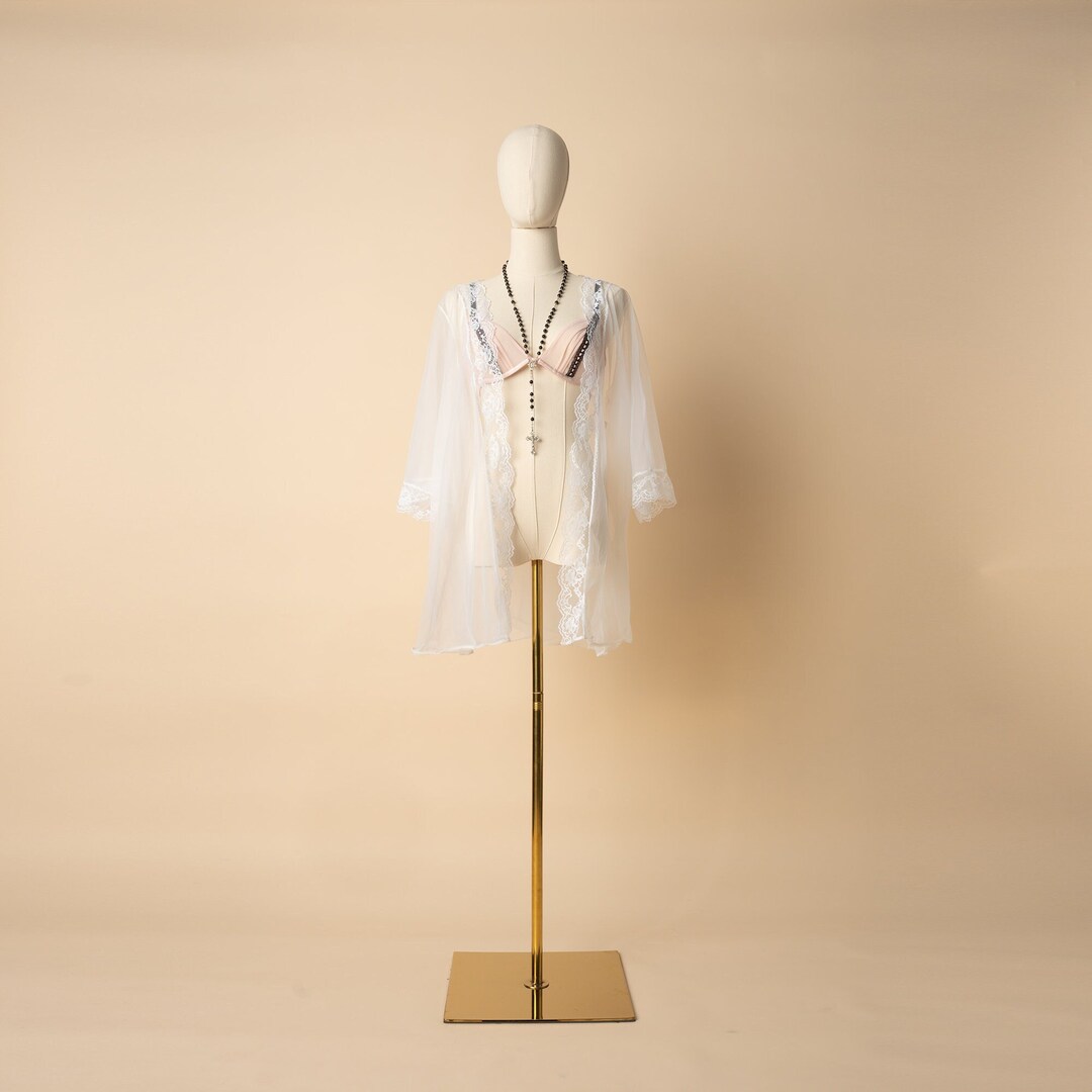Vintage Sheer Lace Robe - Etsy