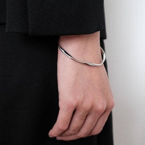 Twisted Cuff Bangle | Stackable Bangle | Adjustable Twist Bangle ...