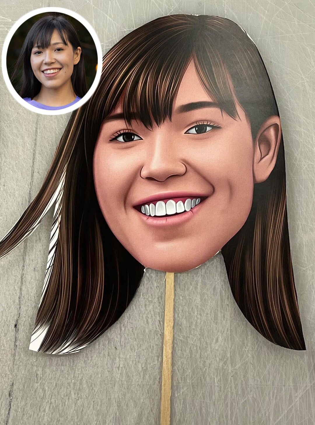 Caricature Big Head, Custom Heads on a Stick, Face on a Stick, Big Head ...
