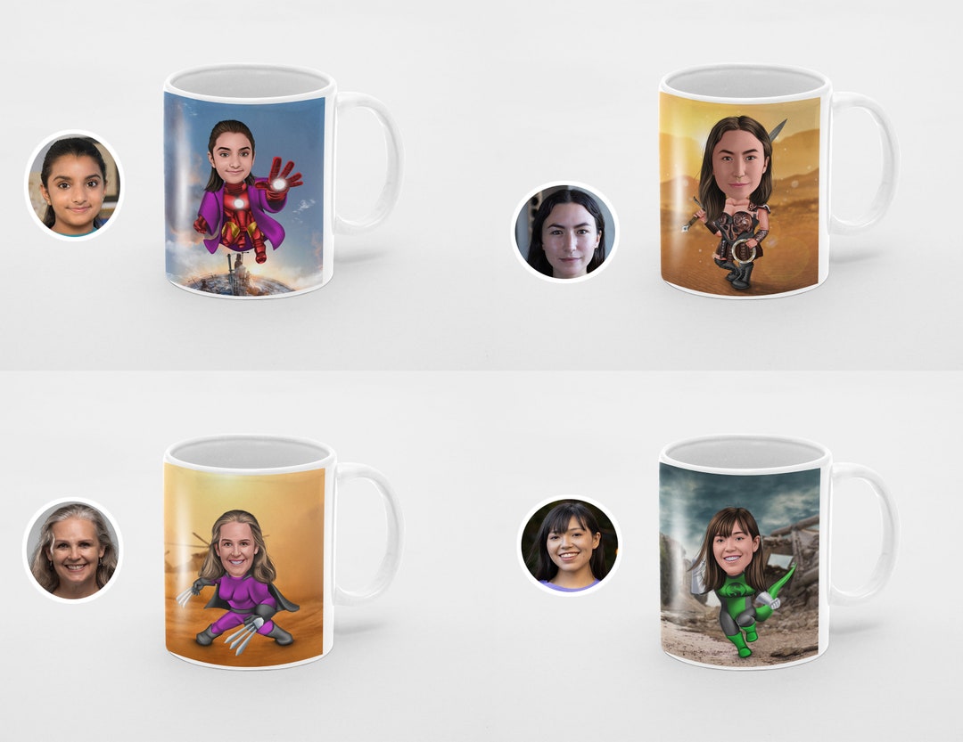 Custom Fairies & Princess Cartoon Coffee Mug, Personalized Cartoon ...