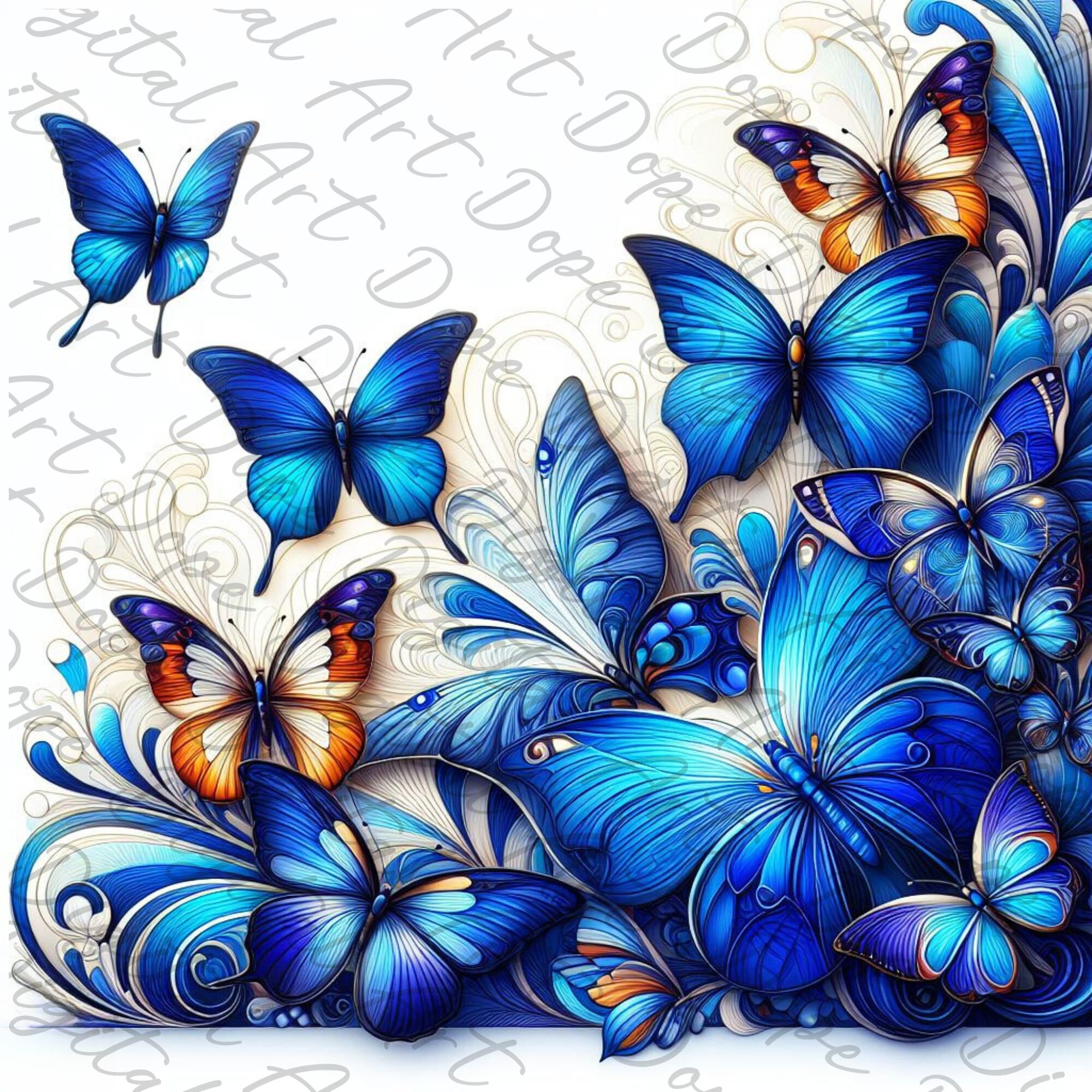 8 High Quality Images of Blue Butterflies - Etsy