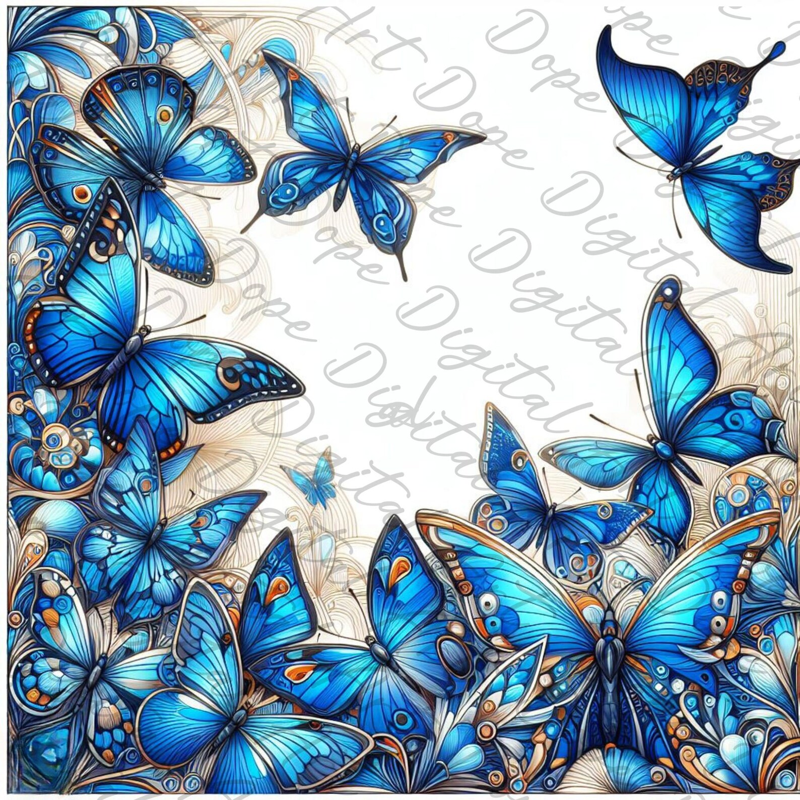 8 High Quality Images of Blue Butterflies - Etsy