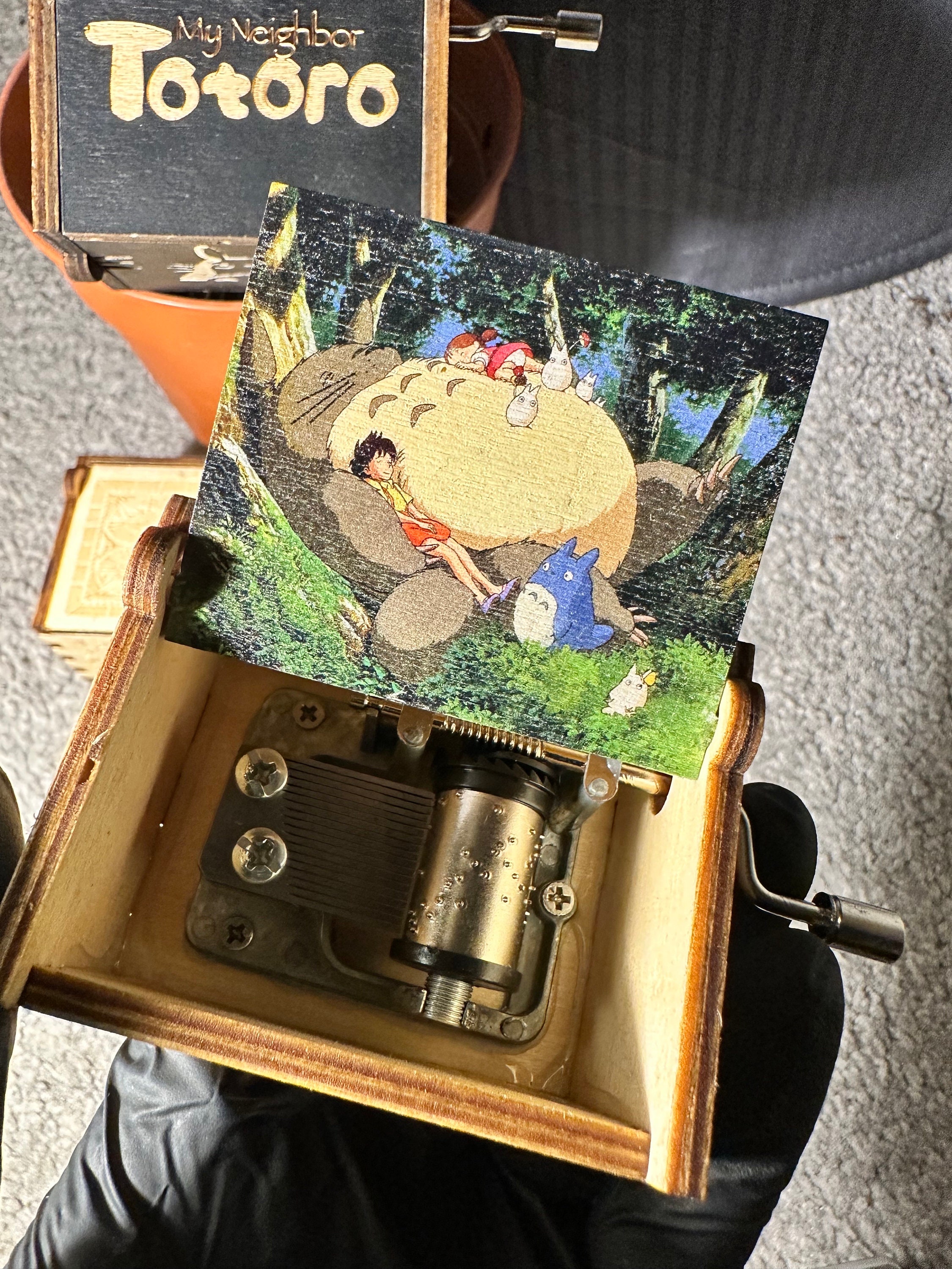 Totoro Studio Ghibli Music Box Anime Lover Wind-up Handmade Wooden ...