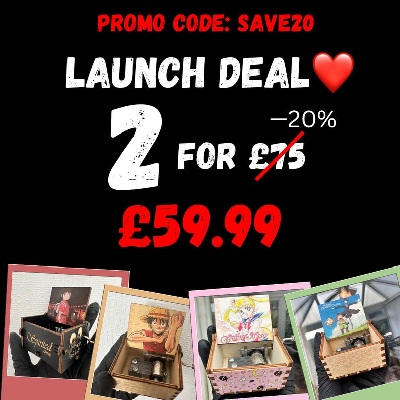 Howls Moving Castle Music Box Anime Lover Wind-up Handmade Wooden ...